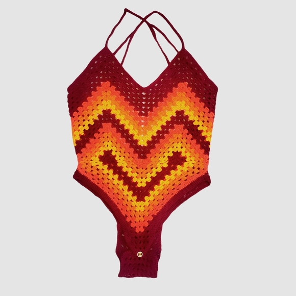 Tops | Neon Crochet Bodysuit Uv Reactive | Poshmark